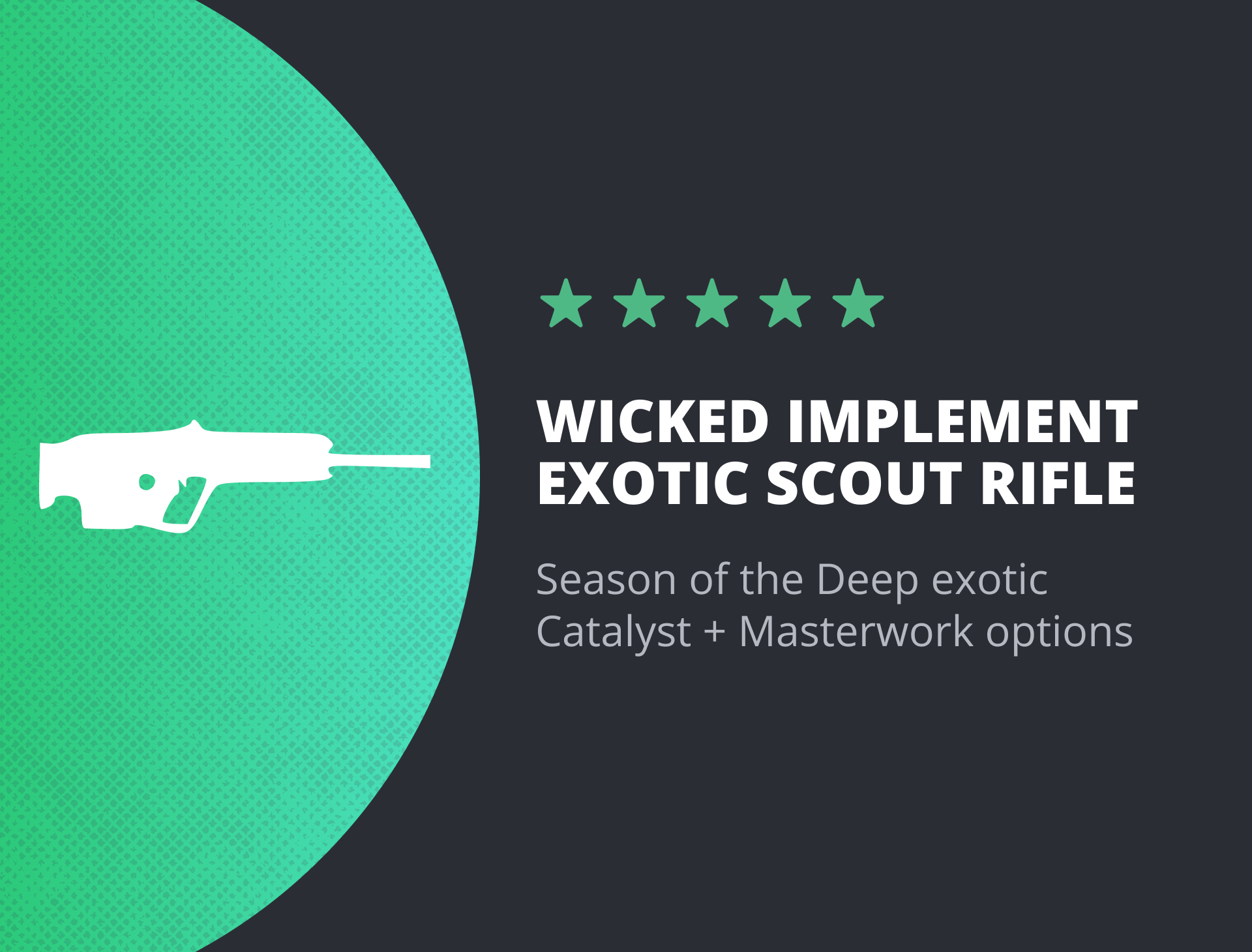Buy Destiny 2 Wicked Implement Exotic Scout Rifle - LFCarry Buy Destiny 2 Wicked Implement Exotic Scout Rifle - LFCarry