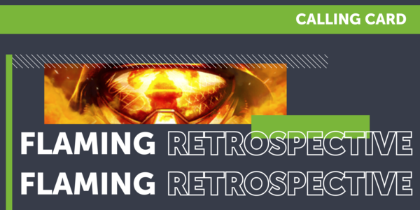 Buy Flaming Retrospective Calling Card - LFCarry.com