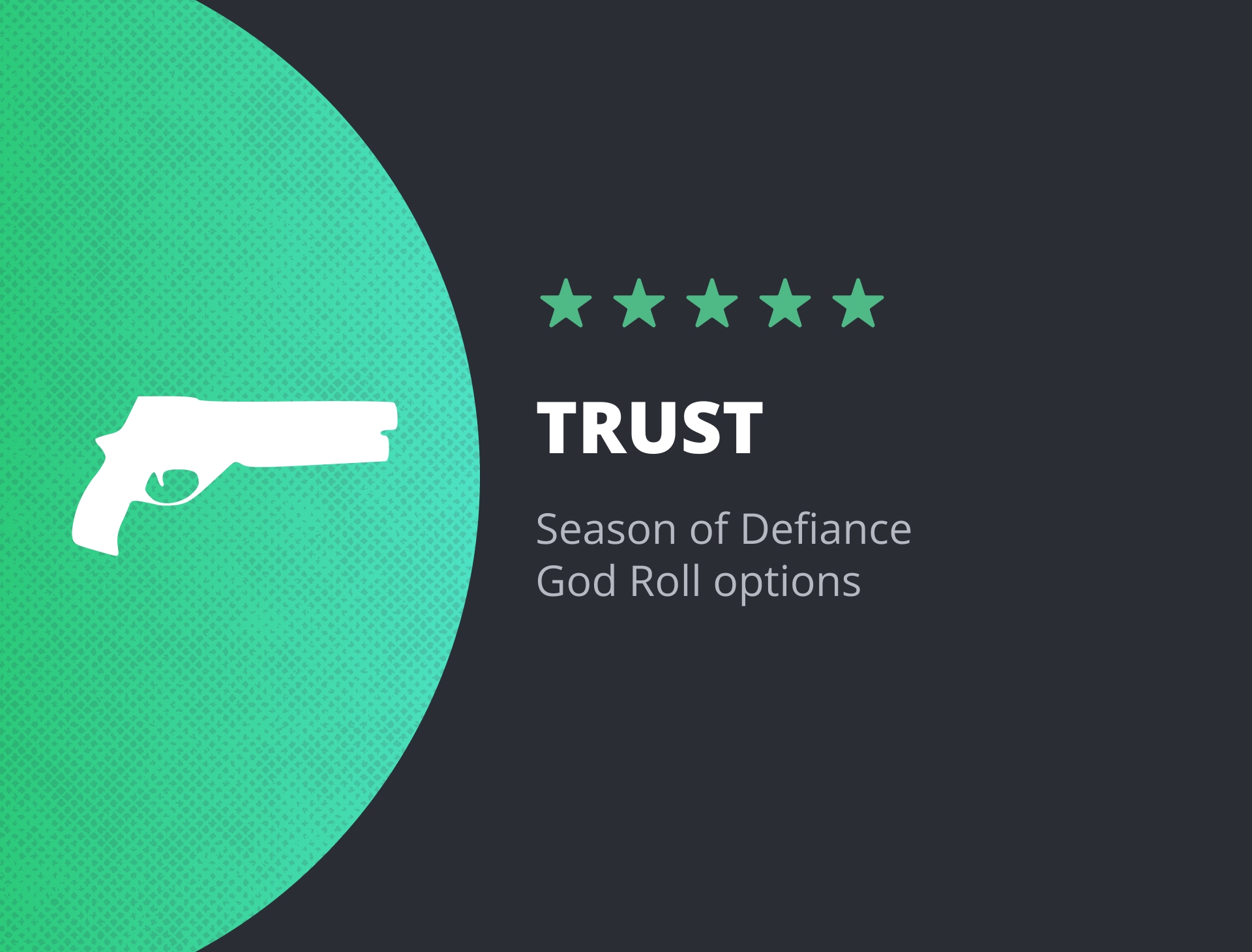 Destiny 2 Trust Hand Cannon Rolls - Farm Service - LFCarry