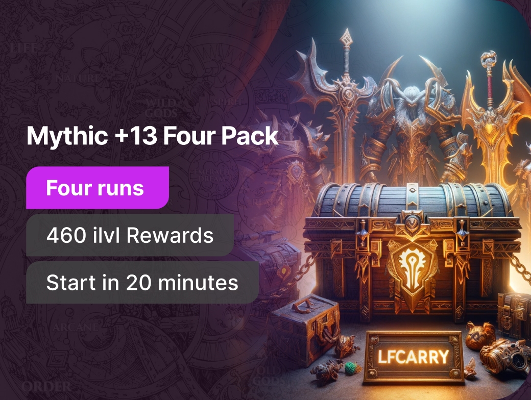 Mythic +13 Four Pack Boost in WoW - LFCarry.com